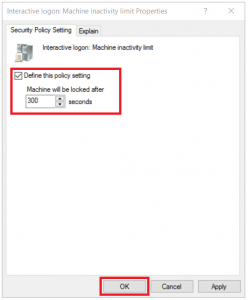 Enabling Lock Screen after Inactivity Using GPO