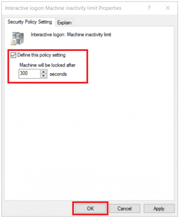 Enabling Lock Screen after Inactivity Using GPO