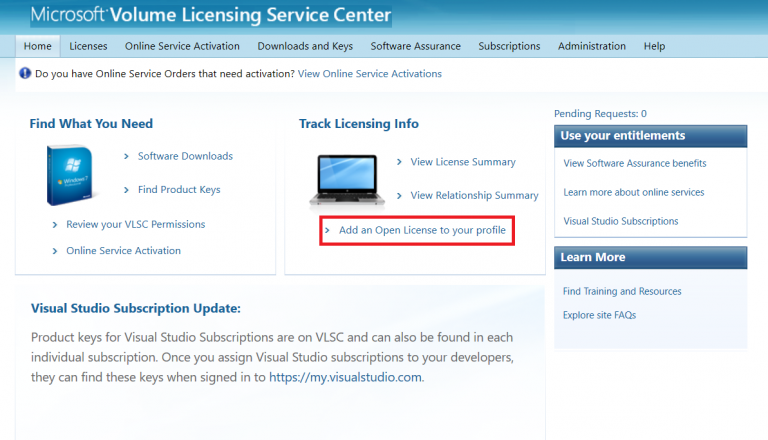 How to Add Open License to Microsoft Volume Licensing