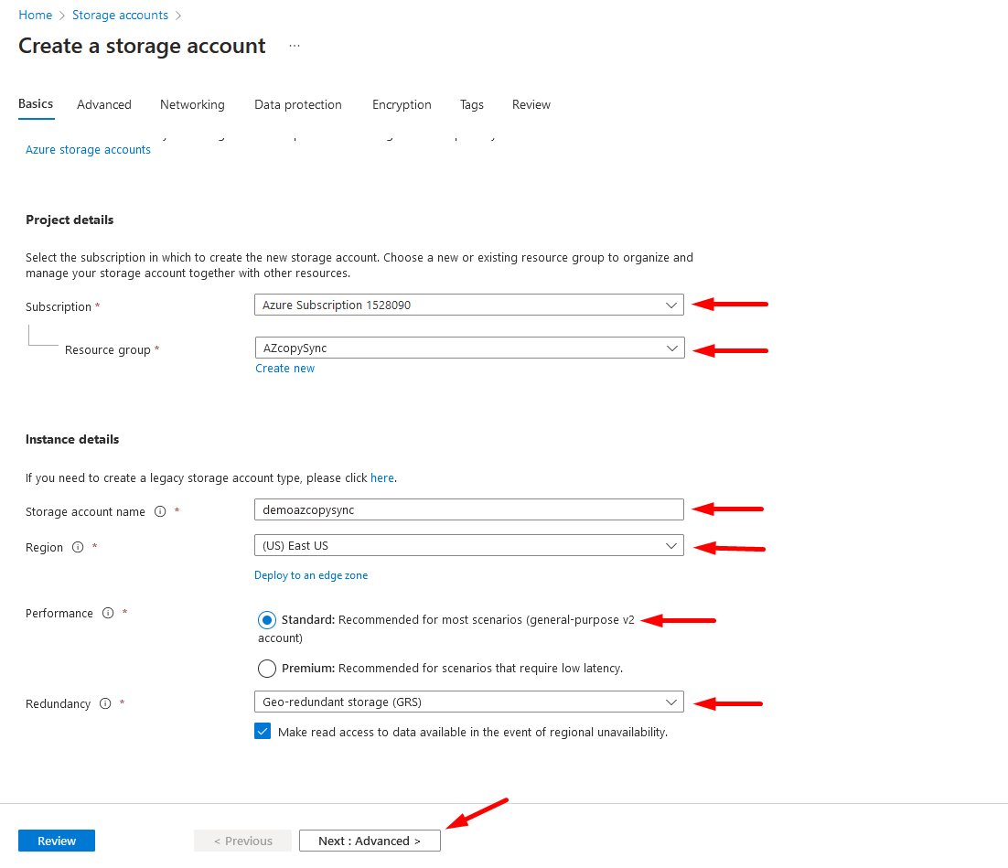 Step By Step Guide to Setup AZCOPY Sync